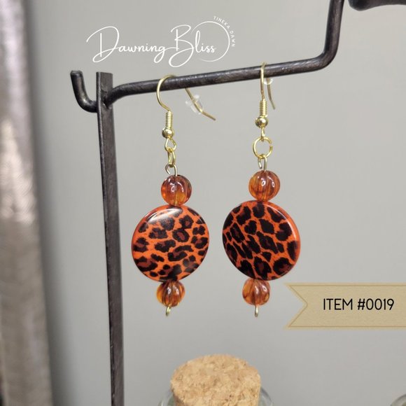 Tineka Dawn | Jewelry | Zebra Print Beaded Earrings Cute Dangle ...